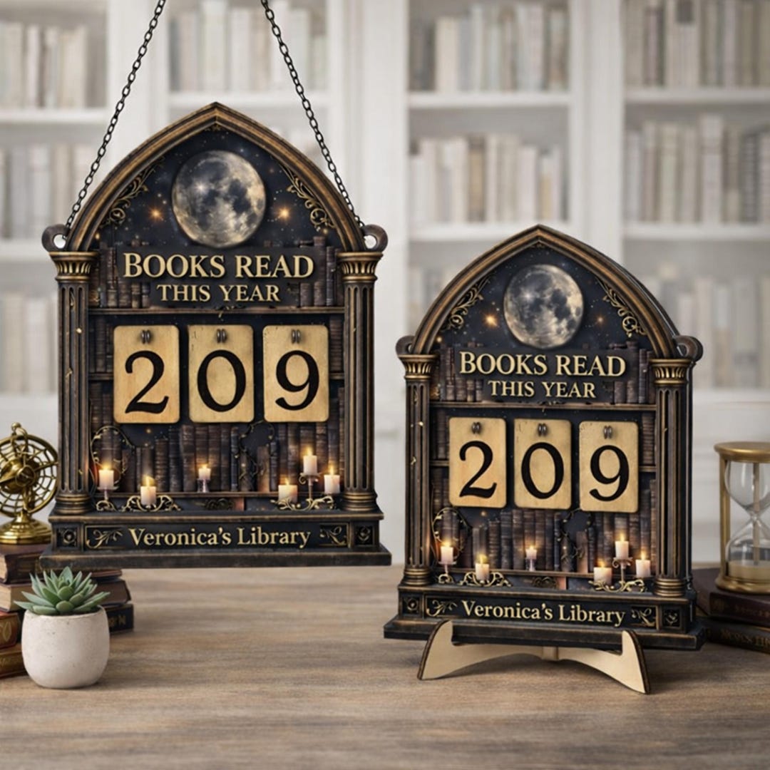 Personalized Wooden Book Tracker Sign, Gothic Books Read This Year ...