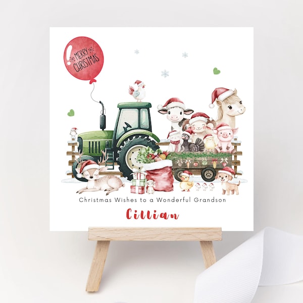 Farm Christmas Card - Etsy UK