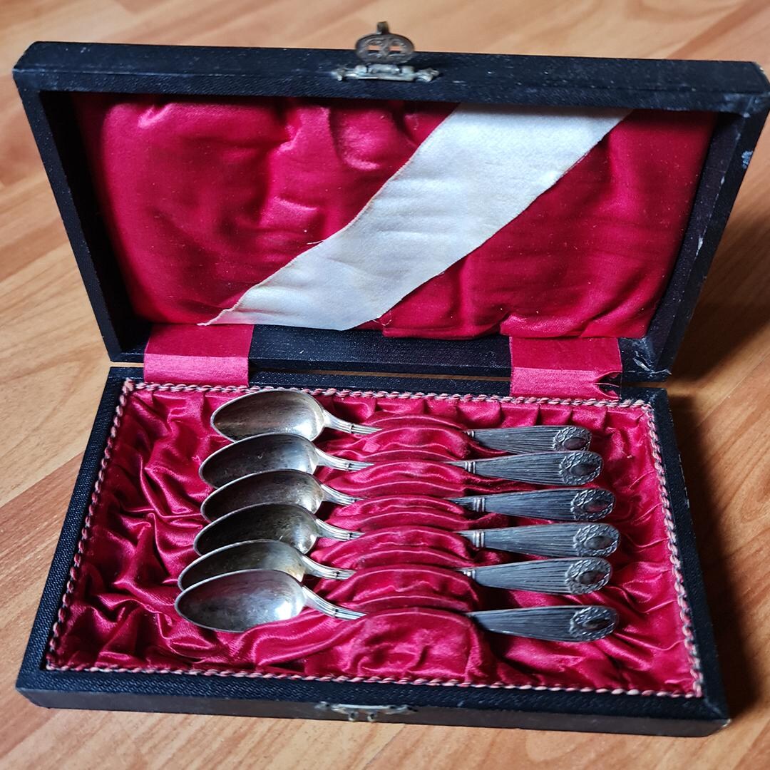 Vintage Spoon Collection in Old Box - Antique - Etsy