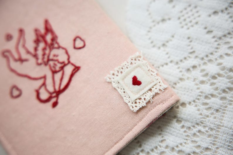 Hand Embroidered Love Letter Envelopes, Personalized Fabric Keepsake ...