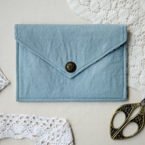 Hand Embroidered Love Letter Envelopes, Personalized Fabric Keepsake ...