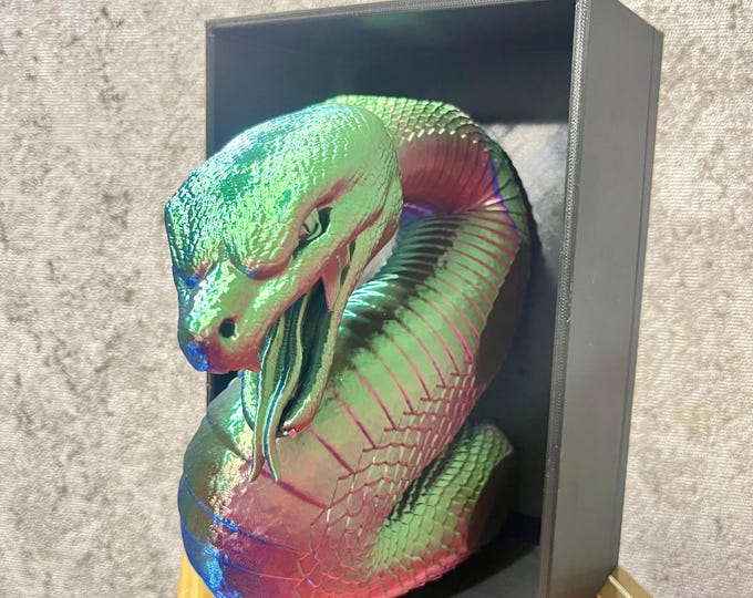Snake Book Nook - Two-part Head and Tail Design for Bookshelves - Etsy UK