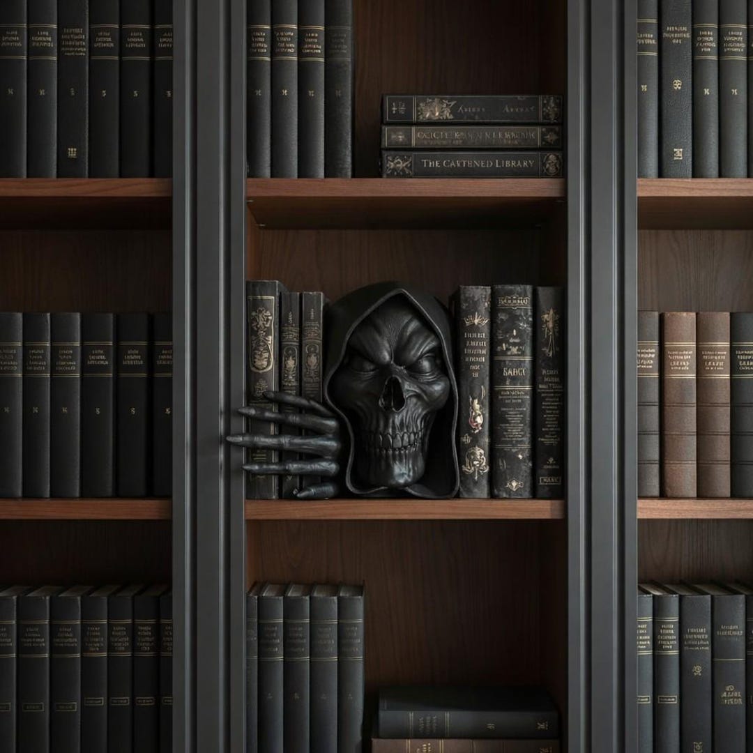 Fantasy Skull Book Nook: 3D Printed Library Shelf Insert, Dark Fantasy ...