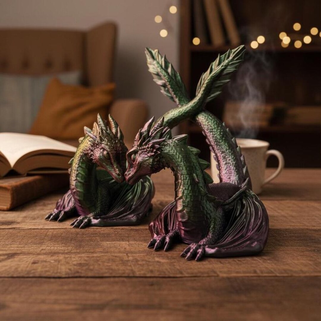 Dragon Book Holder: Fantasy Desk Stand, 3D Printed Book Decor ...