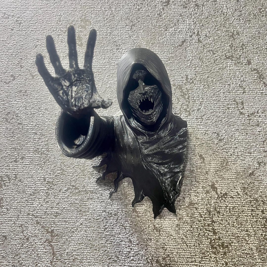 Ghost Wall Decor Mount 3D Printed Horror Creepy Gothic Sculpture Spooky ...