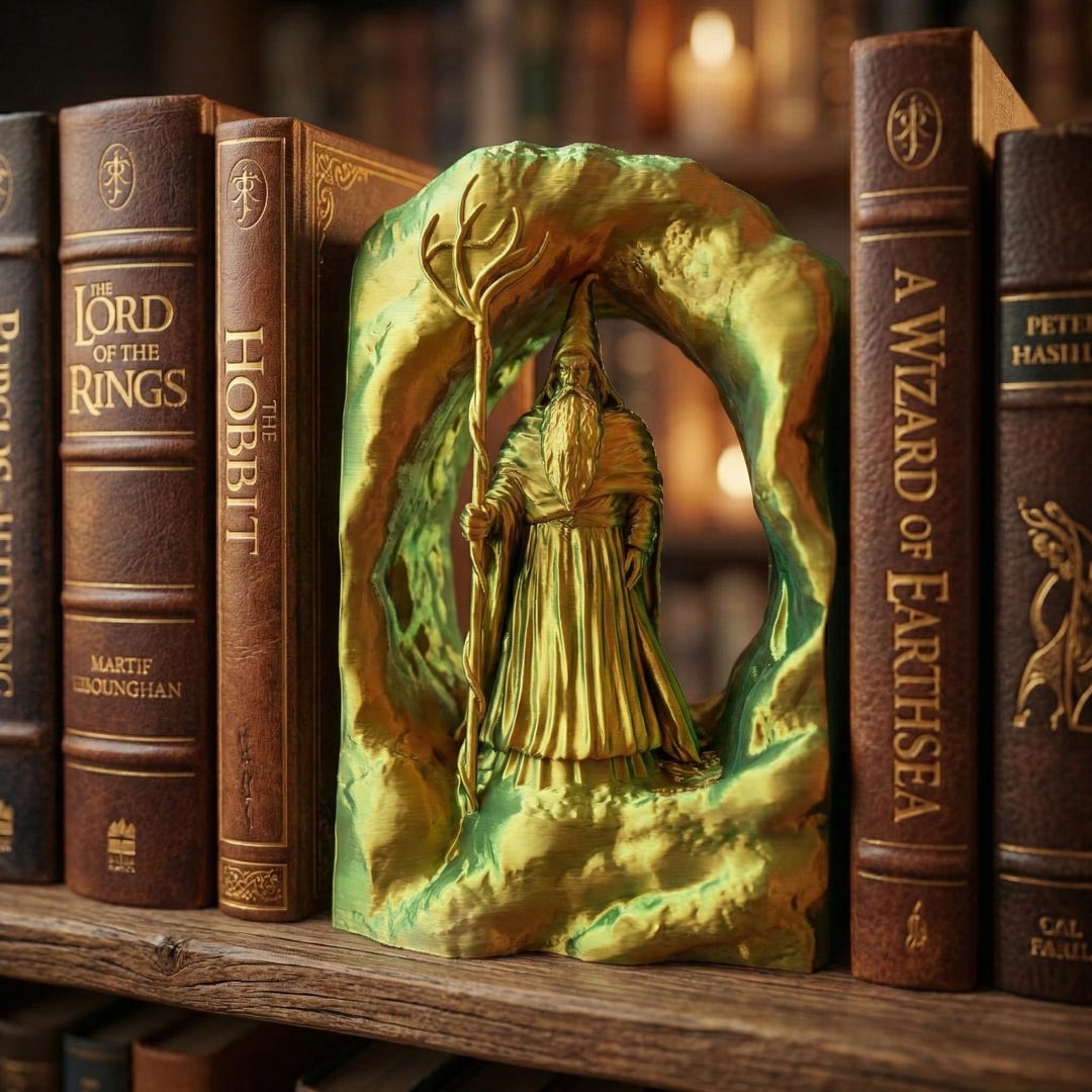 Wizard Booknook: 3D Printed Fantasy Diorama Shelf Insert for Book ...