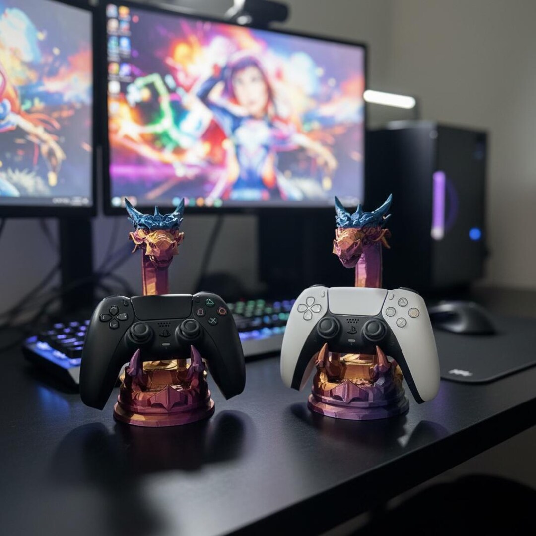 Dragon Controller Stand: 3D Printed Fantasy Desk Holder for Game ...