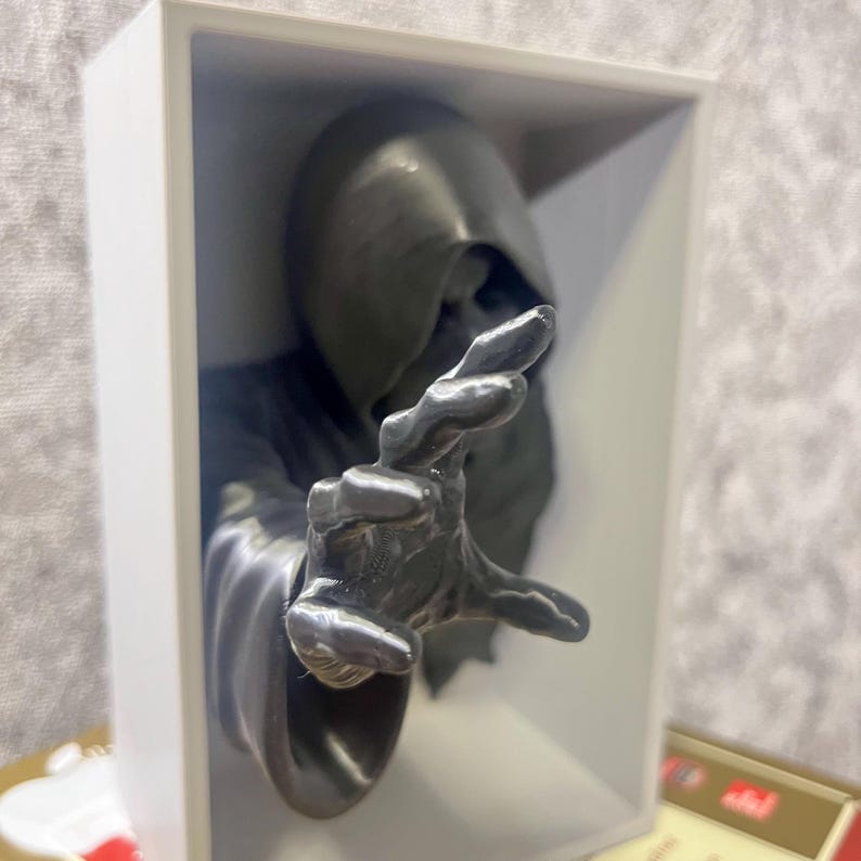 3D Printed Book Nook Ghost Haunted Bookshelf Insert Creepy Gothic Decor ...