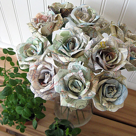 One Dozen Paper Roses Made to Order | Etsy