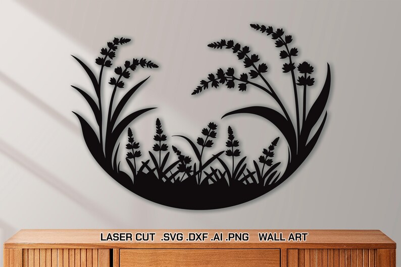 Laser Cut Files : Lavender Flowers SVG, DXF, Vector, Template, Floral ...