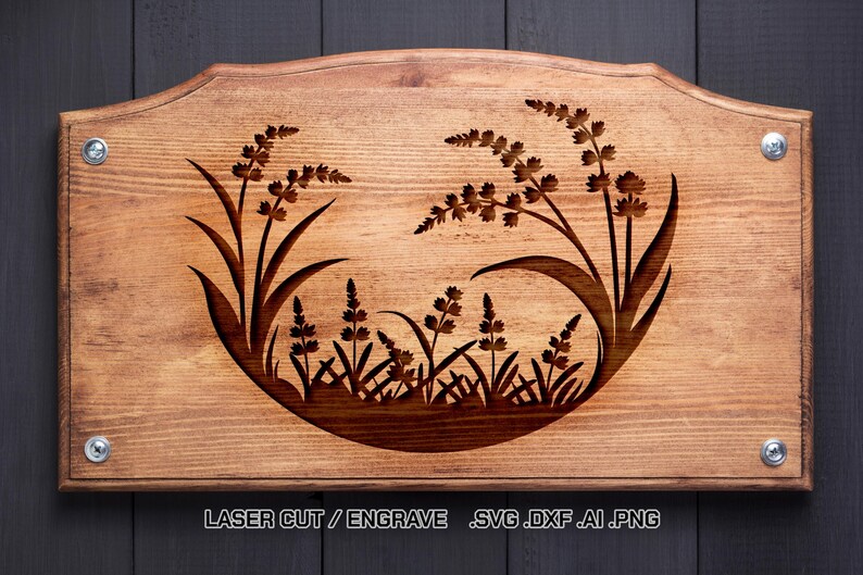 Laser Cut Files : Lavender Flowers SVG, DXF, Vector, Template, Floral ...