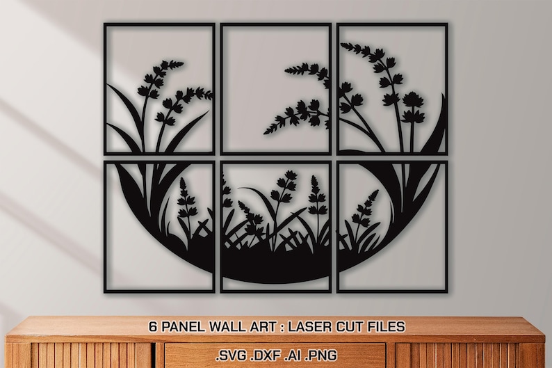 Laser Cut Files : Lavender Flowers SVG, DXF, Vector, Template ...