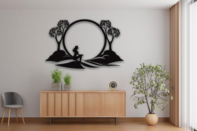 Laser Cut Files : Meditation Silhouette SVG, Vector Cutting File, Woman ...