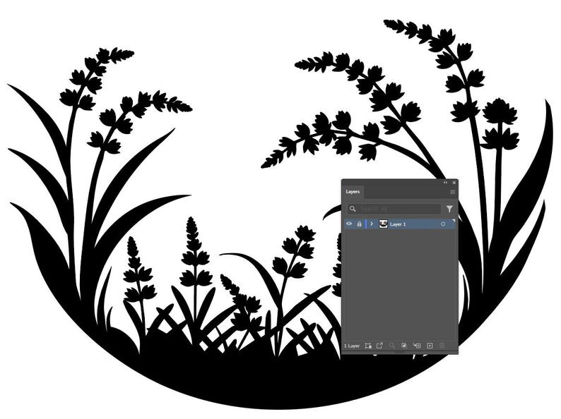 Laser Cut Files : Lavender Flowers SVG, Vector Cutting File, Floral ...