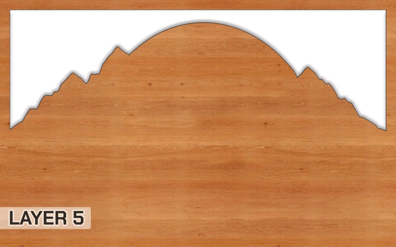 Laser Cut Files : Layered Mountain Forest SVG, DXF, Vector, Template ...