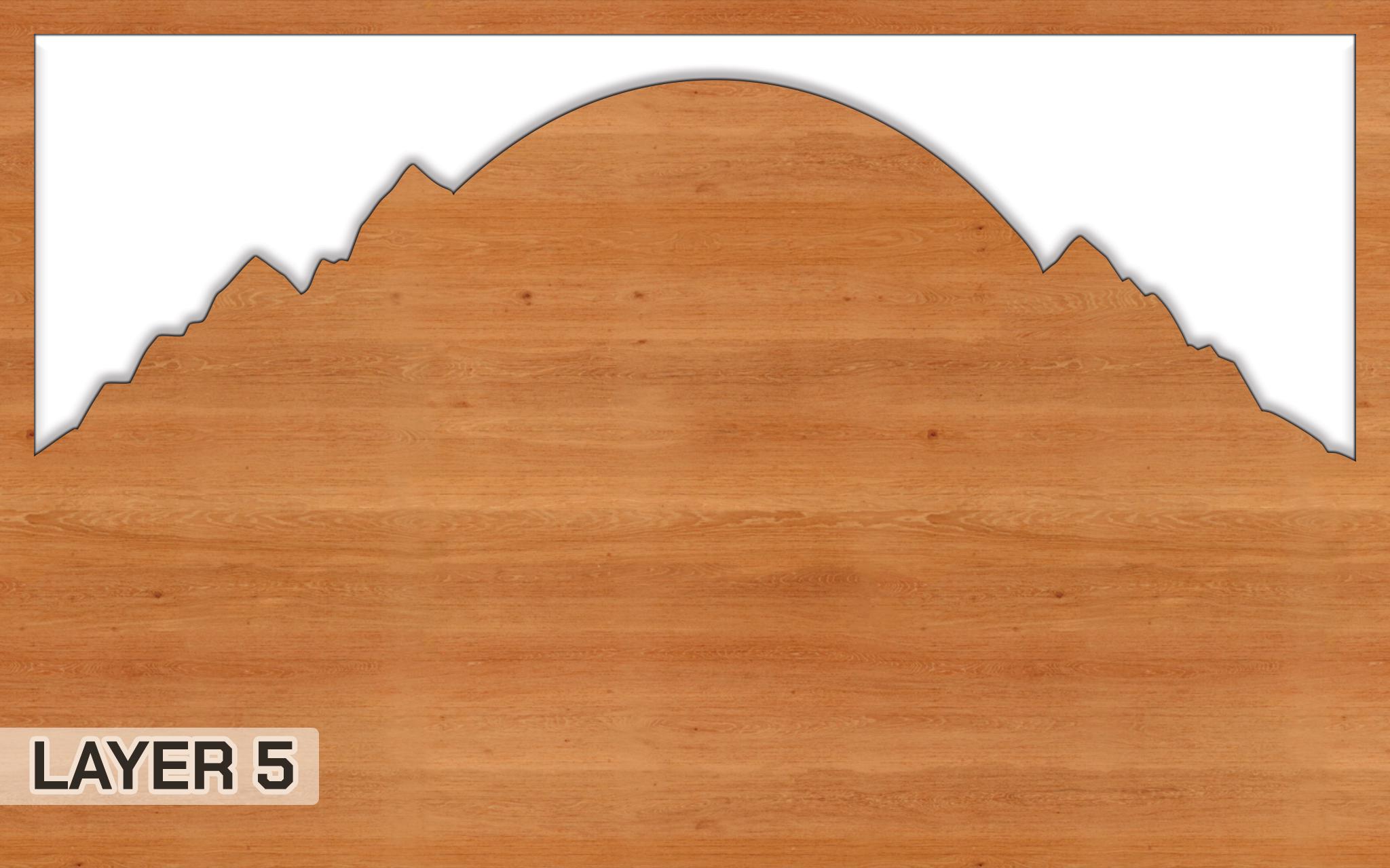 Laser Cut Files : Layered Mountain Forest SVG, DXF, Vector, Template ...