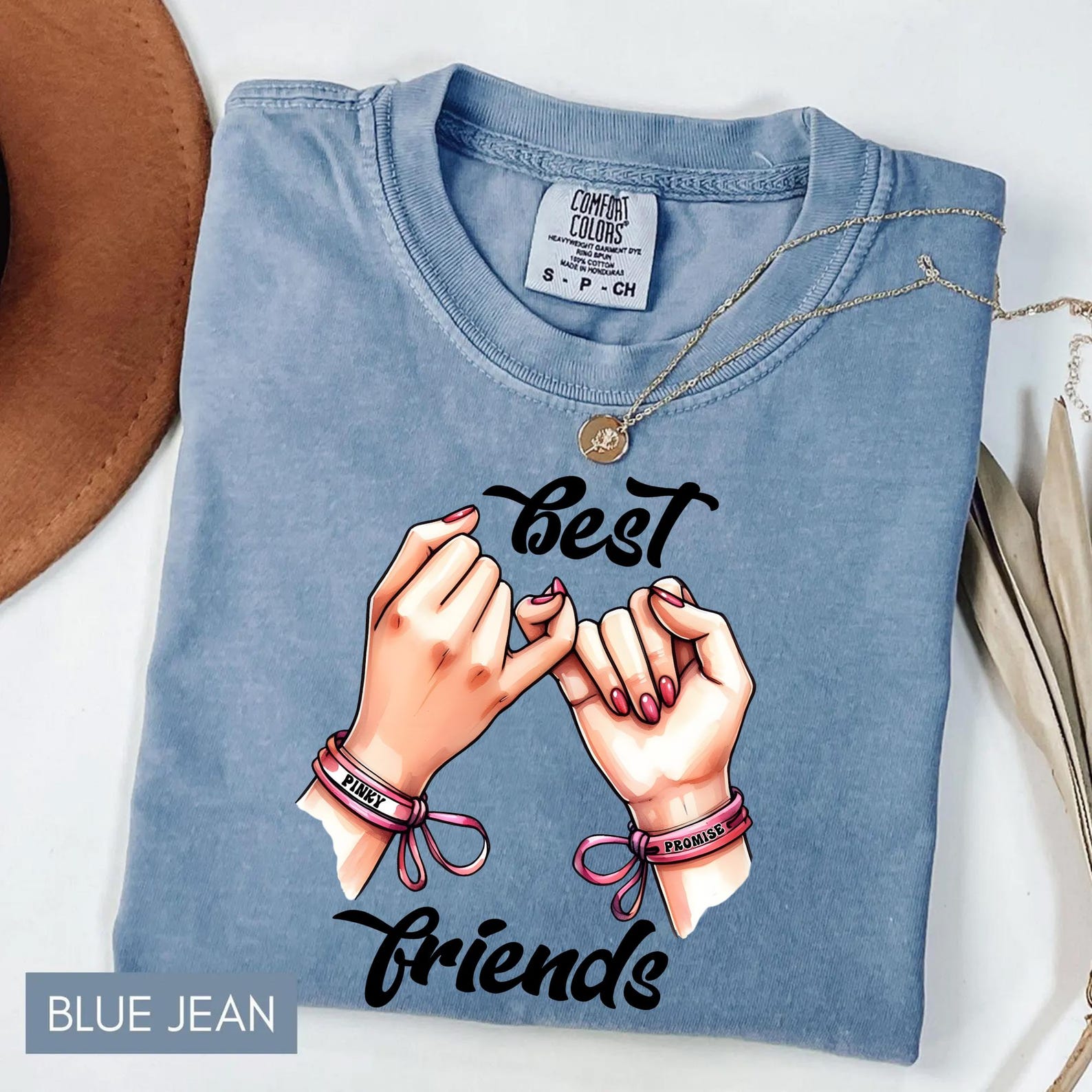 Best Friends Pinky Promise Comfort Colors Shirt, Cute Bestie Tee ...