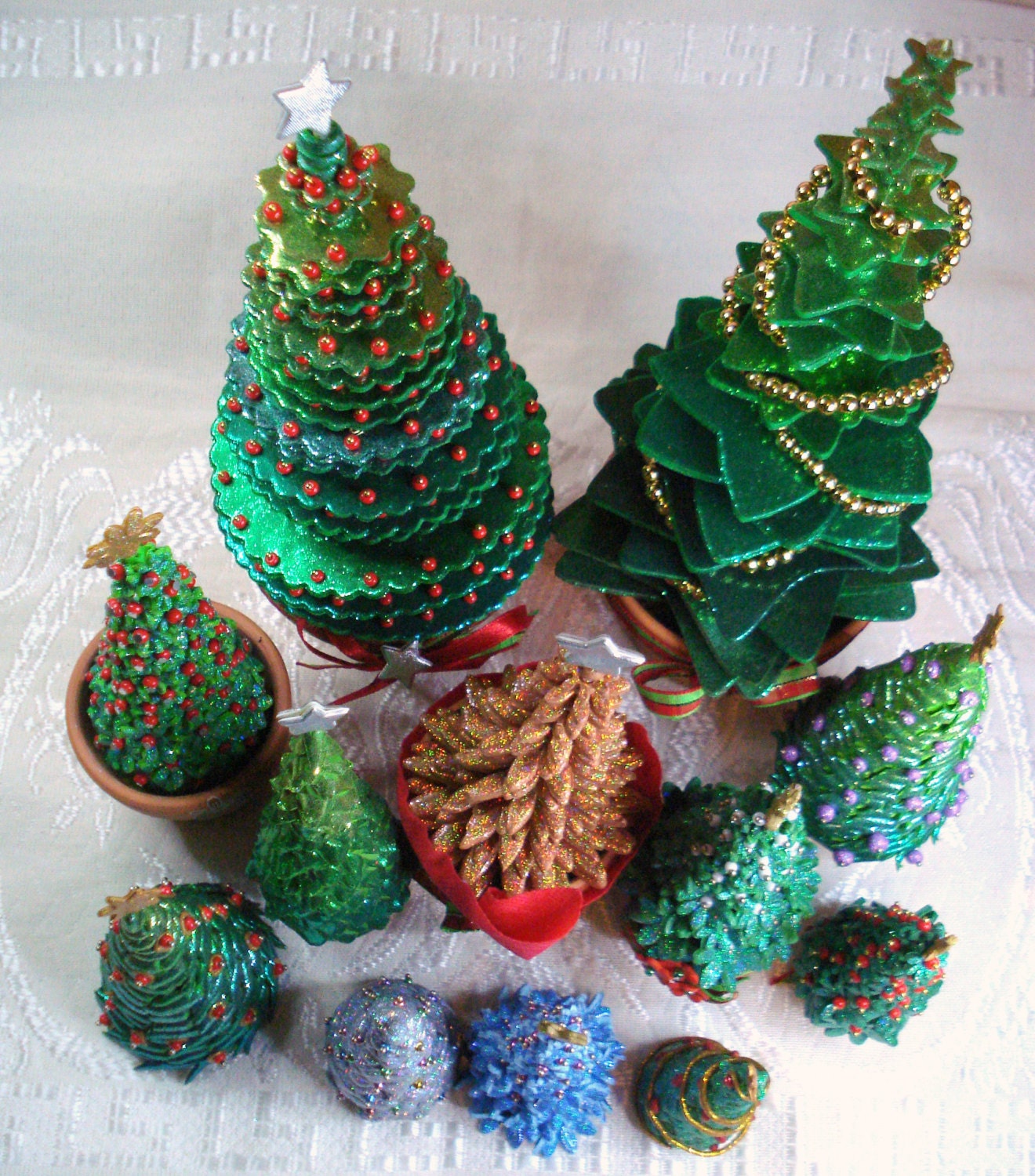 CHRISTMAS Tree - TUTORIAL 5 in 1 - Five Different Kinds of Handmade ...