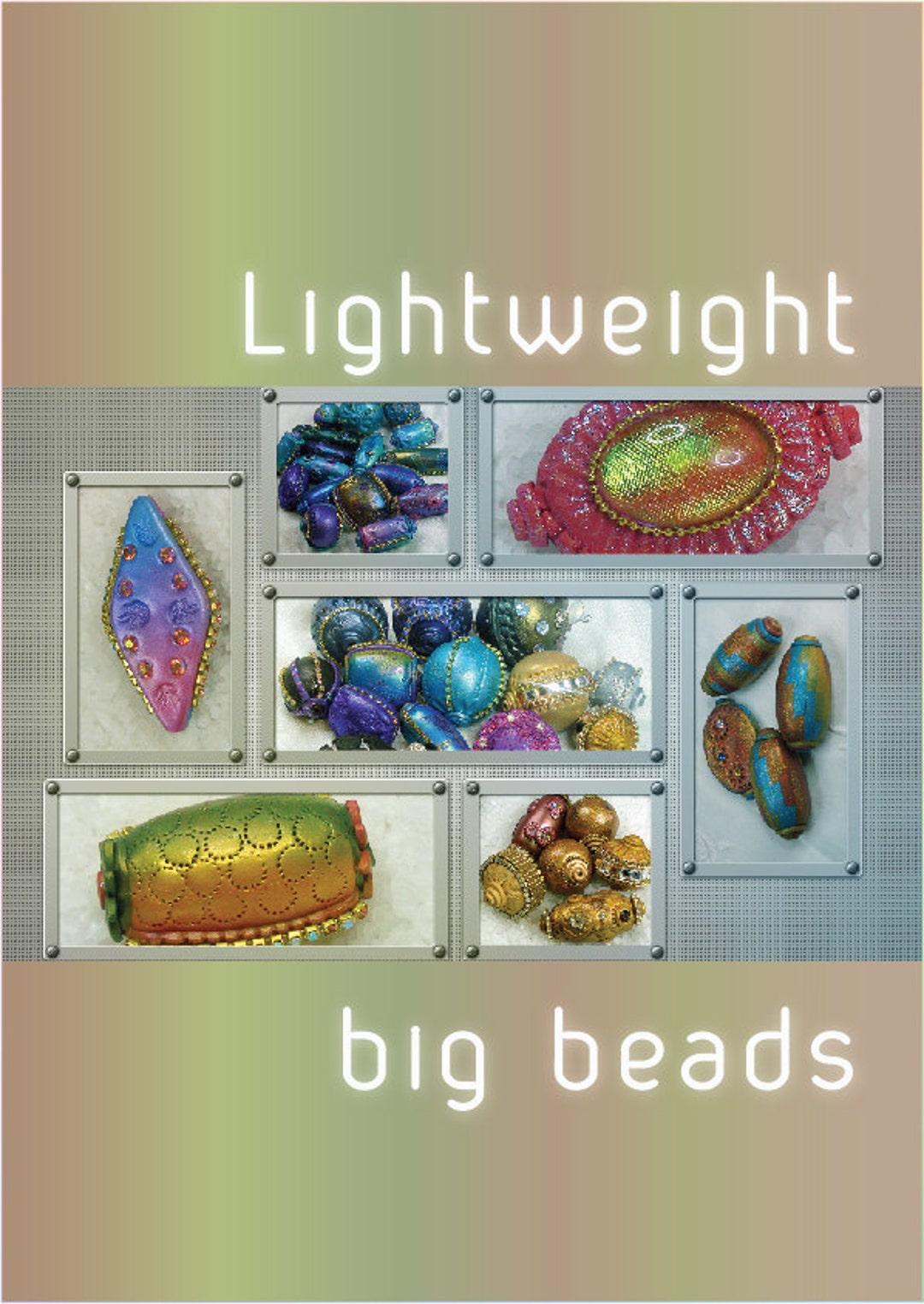 Tutorial Lightweight Big Beads, Craft, Handmade, Polymer Clay, Tubes ...