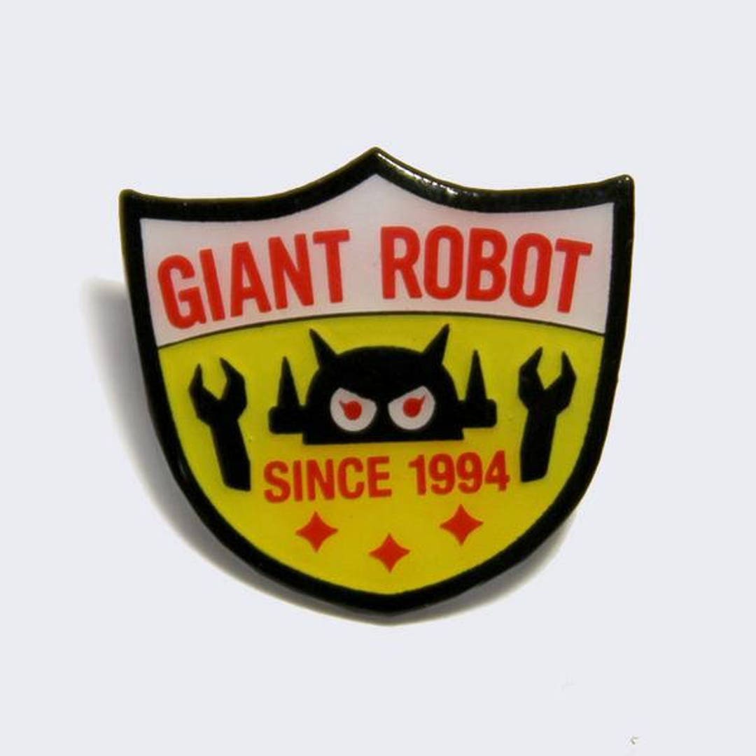 Giant Robot Shield Logo Enamel Pin - Classic Enamel Pins - Lapel Pin ...