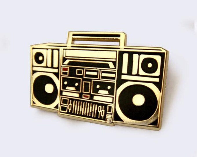 Boombox Enamel Pin Radio Ghettoblaster Tape Player Enamel - Etsy
