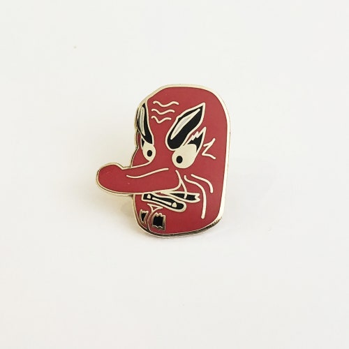 Fierce Tengu Pin Yokai Lapel Pin Hard Enamel Demon Pin - Etsy