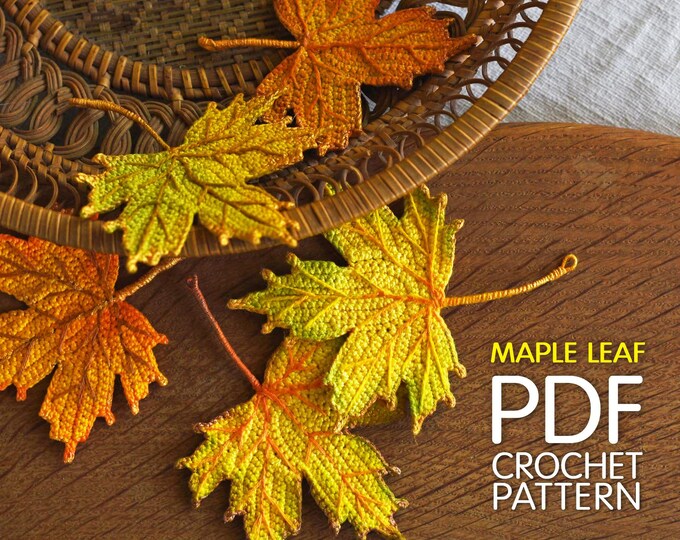 Maple Leaf Crochet Pattern: Realistic Fall Decor (PDF Pattern) - Etsy