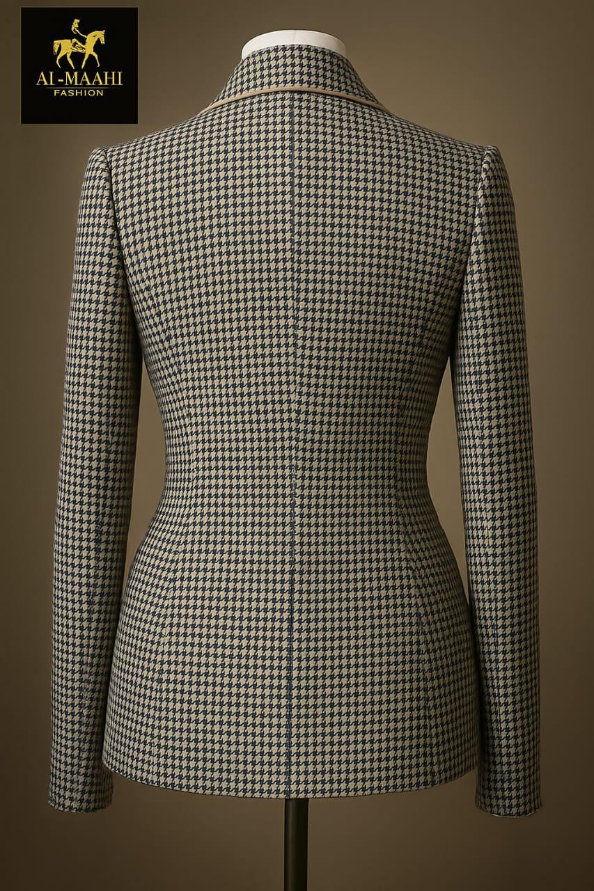 Women's Houndstooth Riding Blazer – Classic Equestrian Hunting Style ...