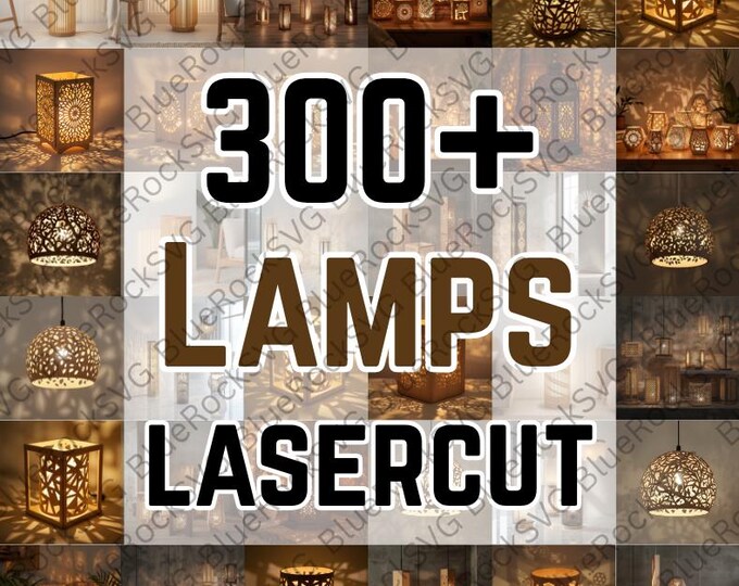 300+ Lamps Laser Cut Files Bundle, Lamp Bundle, 3D & 2D Patterns ...