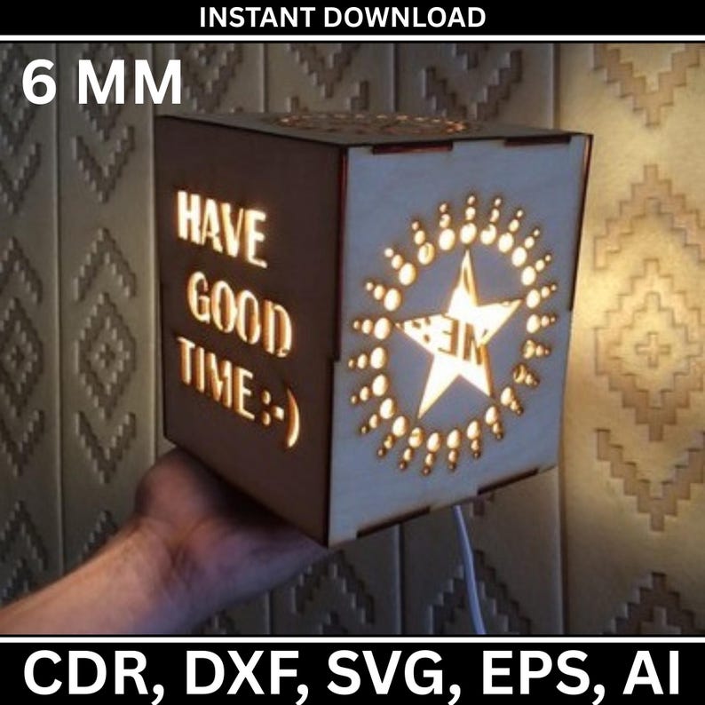 Wooden Quote Night Lamp Laser Cut | Dxf Svg - Etsy Australia