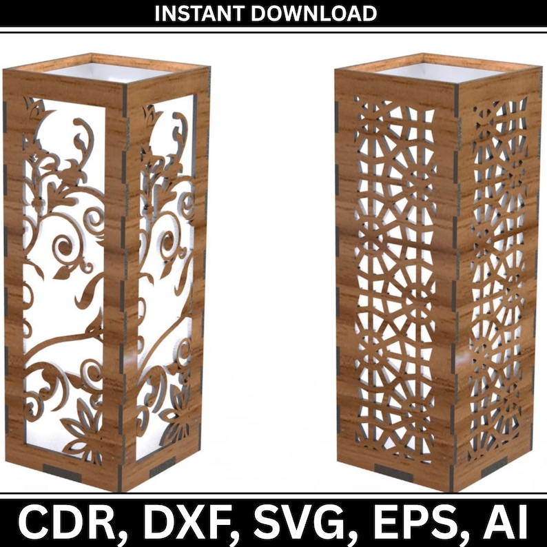 CNC Wooden Floor Lamp File - Etsy