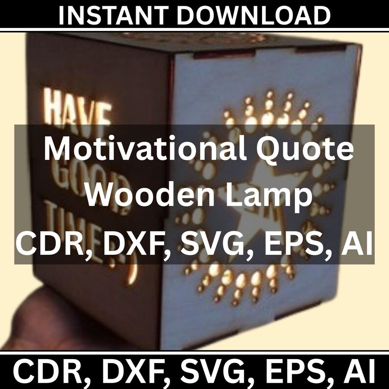 Wooden Quote Night Lamp Laser Cut | Dxf Svg - Etsy Australia