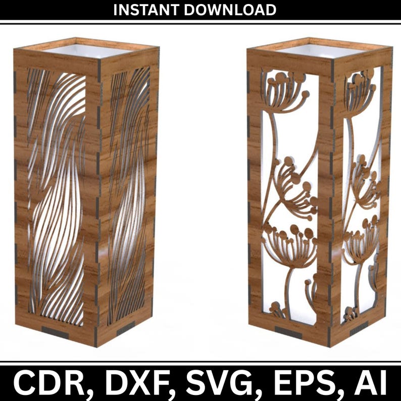 CNC Wooden Floor Lamp File - Etsy