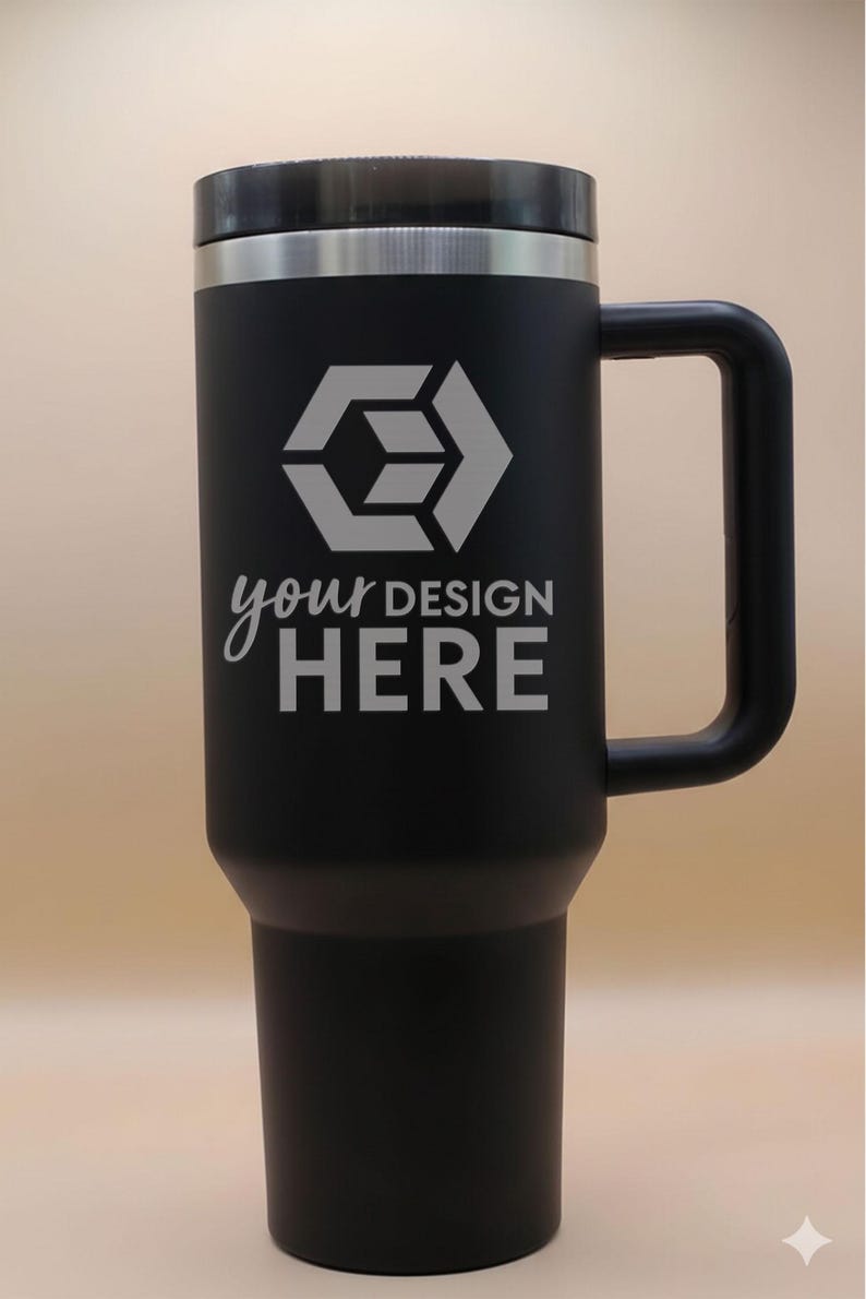 Custom Logo 40oz Tumbler • Brand Engraved Travel Mug for Christmas ...