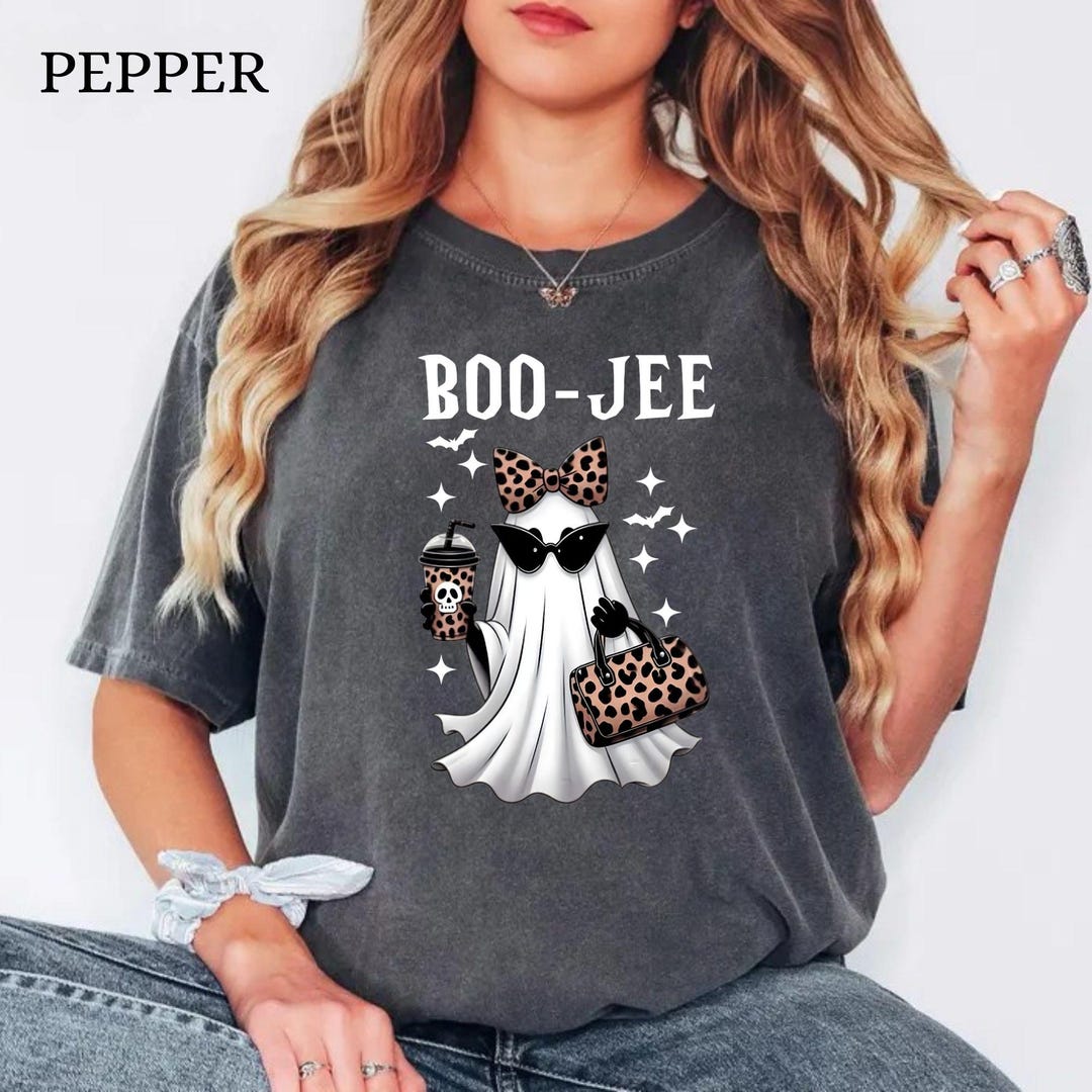 Boo-jee Leopard Ghost Shirt: Funny Fall Halloween Tee - Etsy