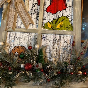 Grinch & Max Window Display: Whimsical Holiday Decoration (20x16) - Etsy