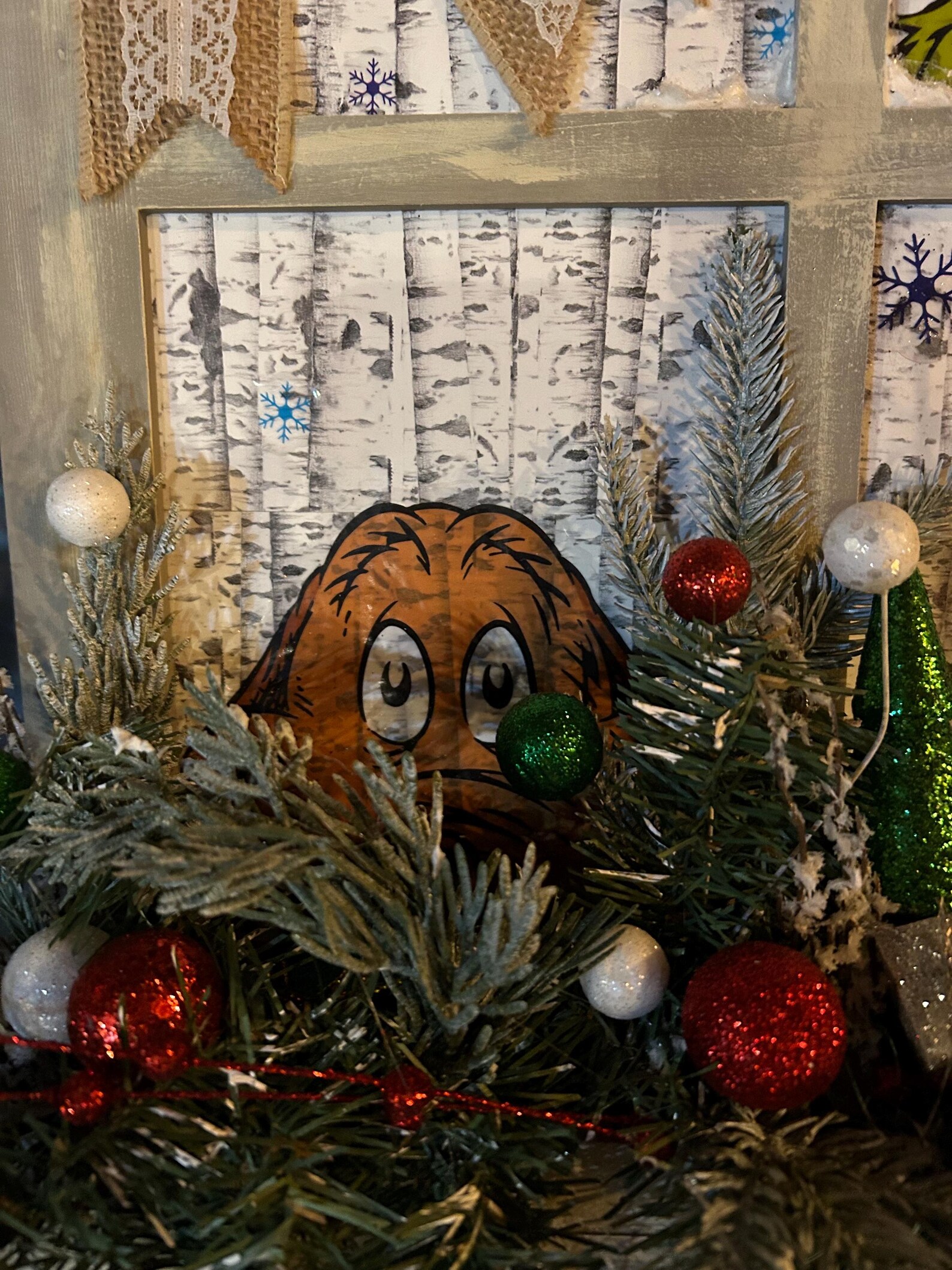 Grinch & Max Window Display: Whimsical Holiday Decoration (20x16) - Etsy