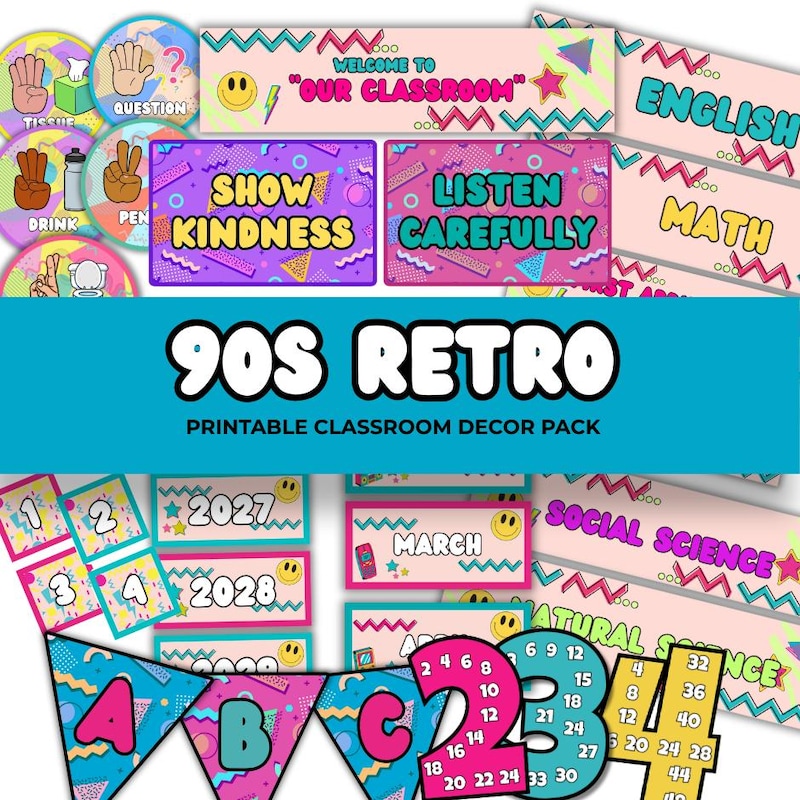 90s Classroom Decor - Etsy