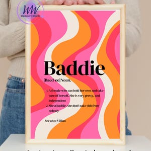 Baddie Definition Poster - Etsy UK
