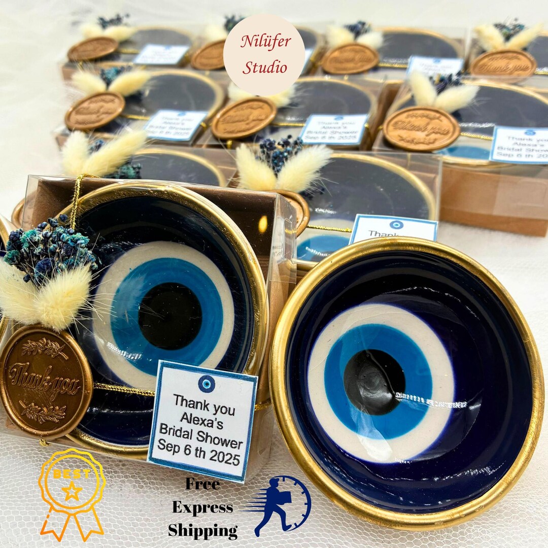 Evil Eye Wedding Favors, Baby Shower Party Favors, Personalized Evil ...