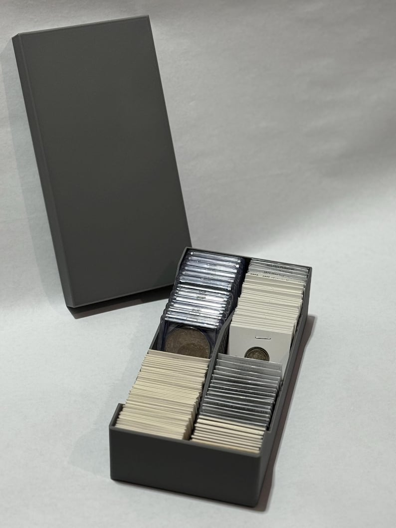 3D Printed Coin Flip Storage Box: Stackable 2x2 Organizer - Etsy