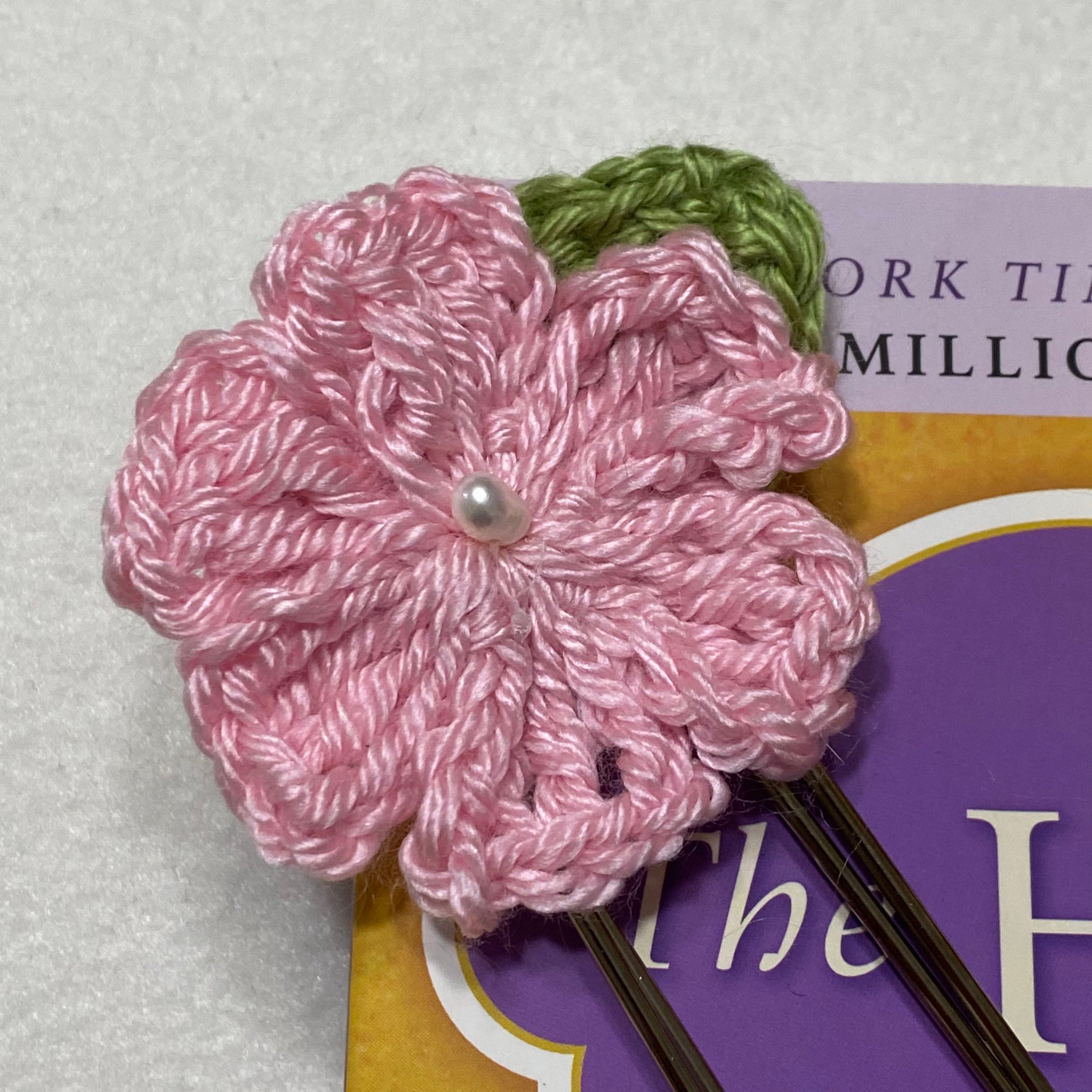 Crochet Flower Big Paper Clip Bookmark - Etsy