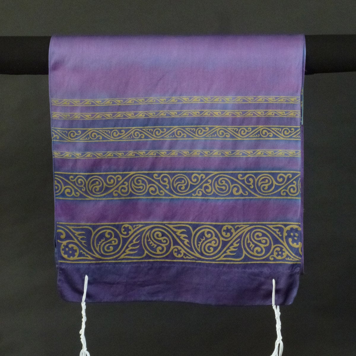 Made to Order - Silk-cotton Tallit, Teal, Purple, Blue, Hand Dyed Hand ...