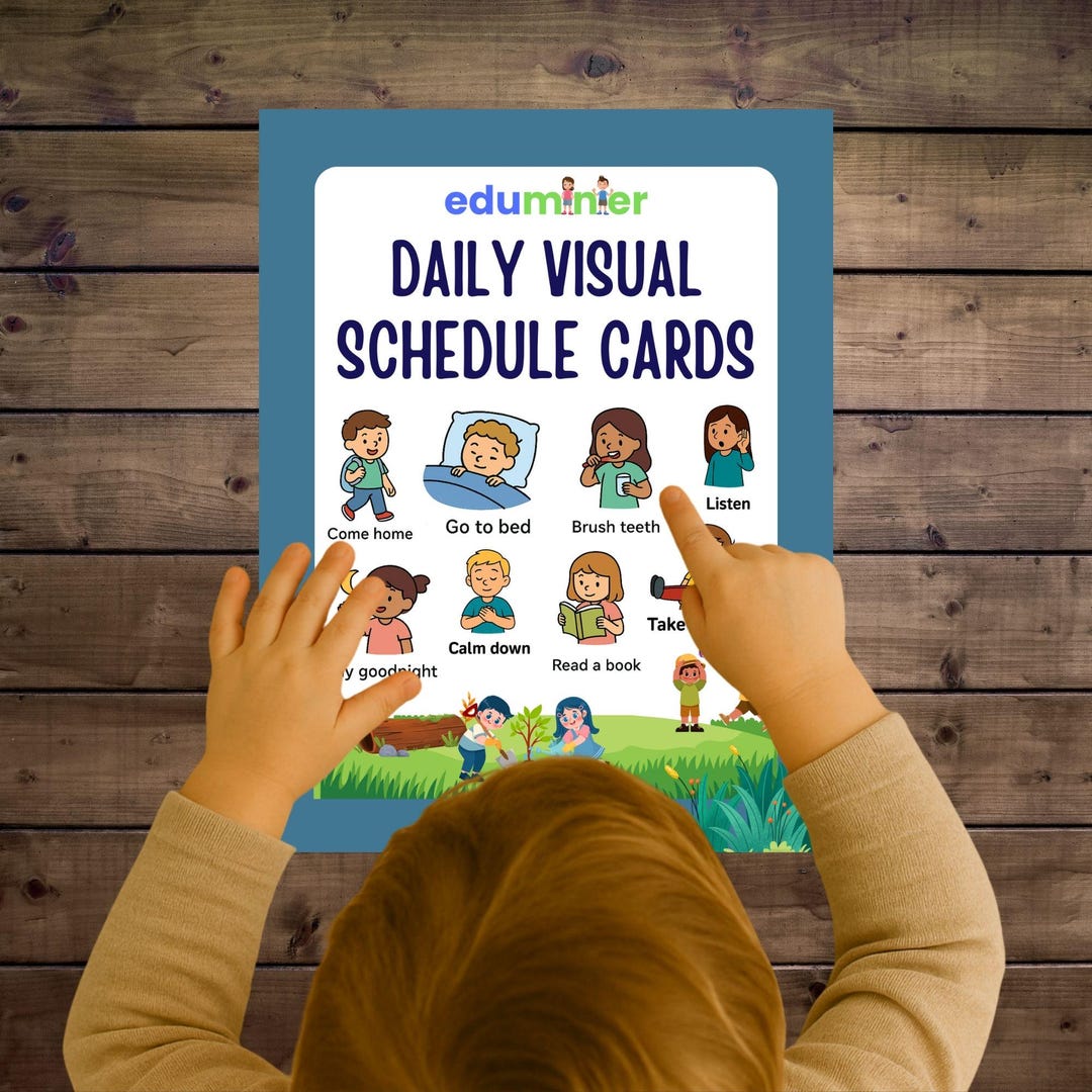 Visual Schedule Cards: Printable Daily Routine Chart, Autism ADHD ...