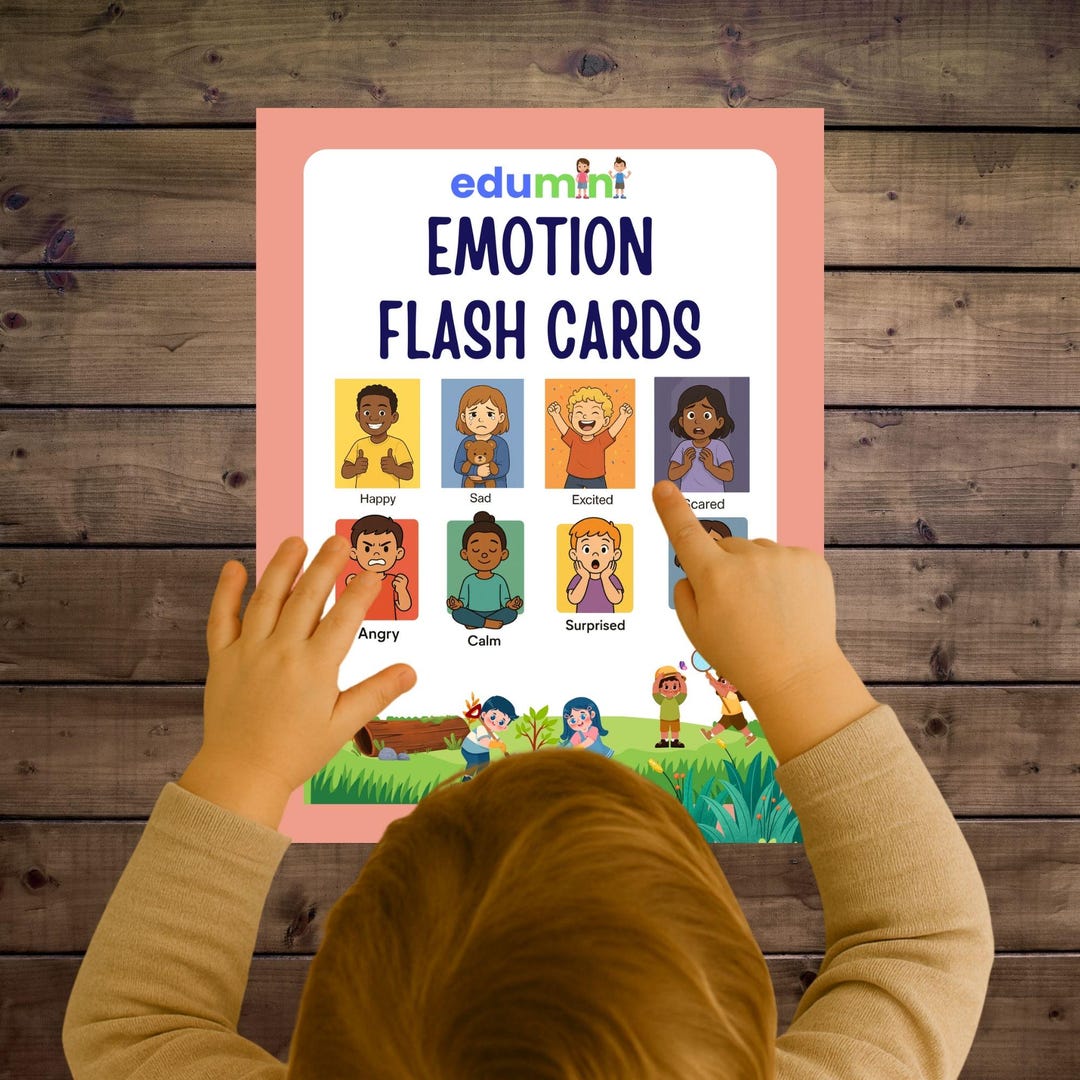 Feelings & Emotions Flashcards for Kids: Autism, ADHD, Preschool ...