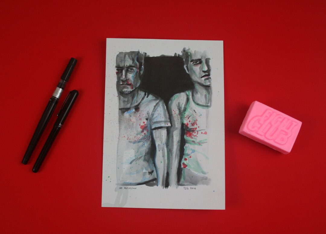 Fight Club Reflections ORIGINAL ART 7 X 10 - Etsy