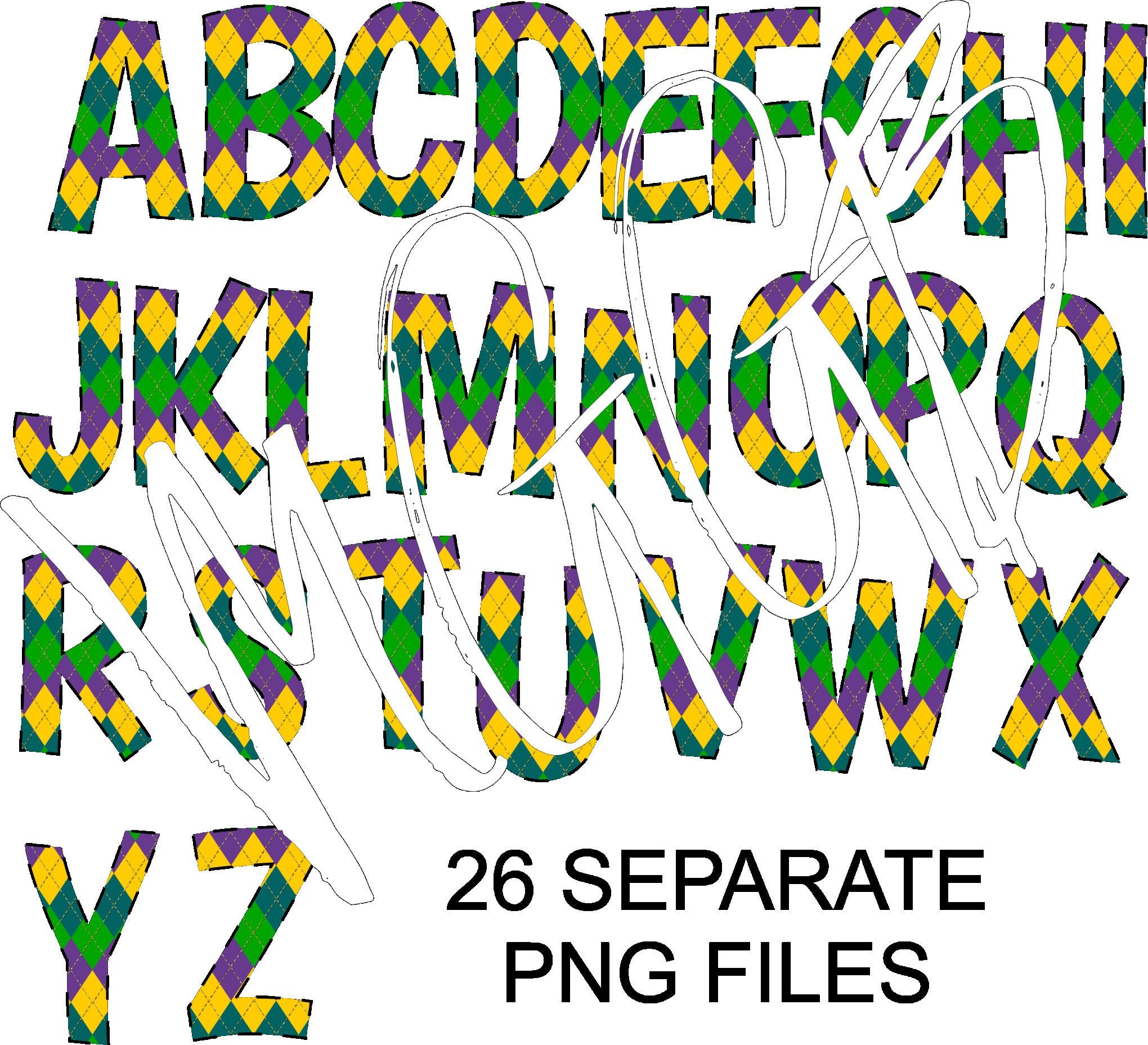 Sublimation Alphabet Font Instant Download Sublimation | Etsy