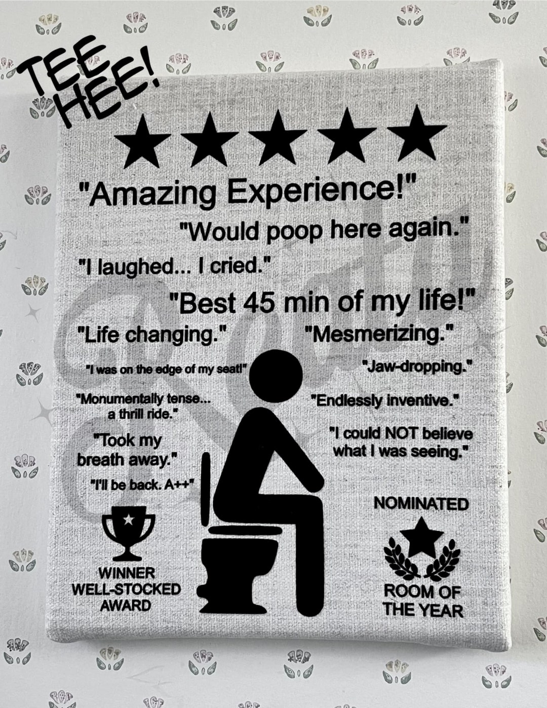 Major Poop Award for Bathroom Funny Decor - Etsy