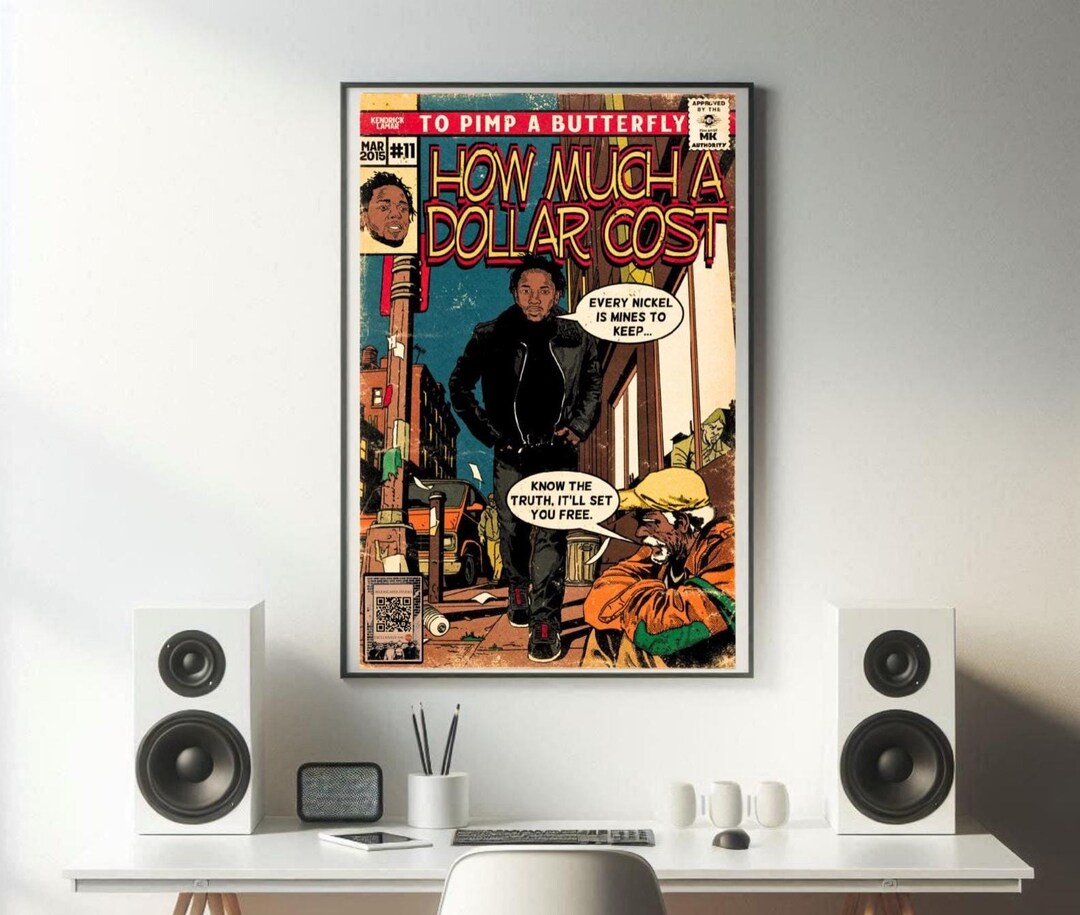 Kendrick Lamar How Much A Dollar Cost Poster Comic Style to Pimp A ...