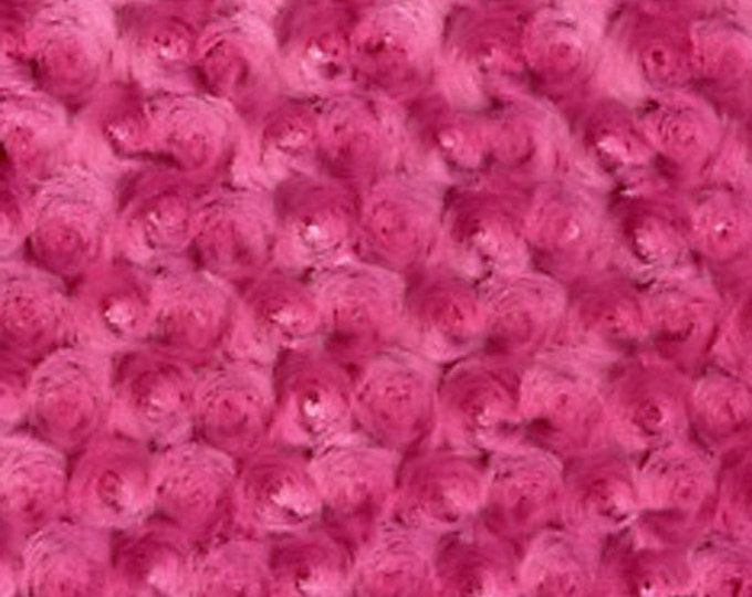 Minky Rose Cuddle Swirly Plush Fabric Fuchsia Textured Minky - Etsy